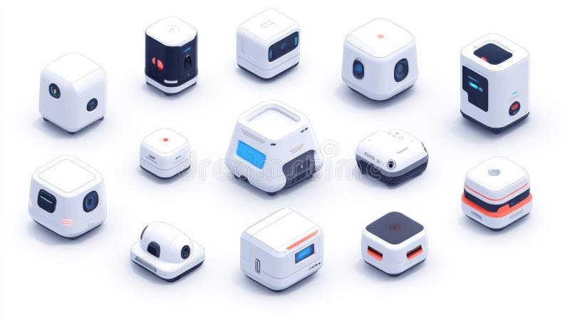 Smart Cube Robots, AI-Powered Automation Stock Photo - Image of ...