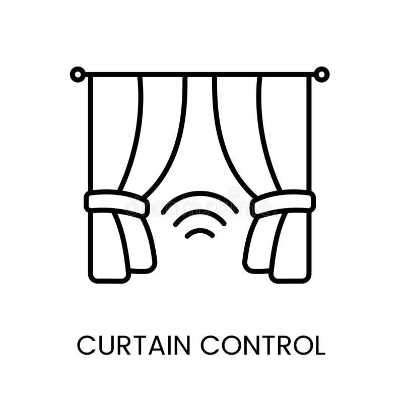Smart Curtain Control Icon for Home Automation Apps and Smart Interior ...