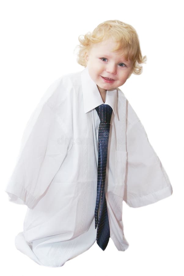 Smart Cute Baby Boy Dressed As Businessman Stock Image - Image of adult ...