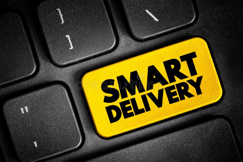 Smart Delivery Text Button on Keyboard, Concept Background Stock Image ...