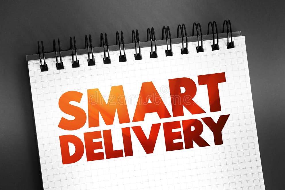Smart Delivery Text Quote on Notepad, Concept Background Stock Photo ...