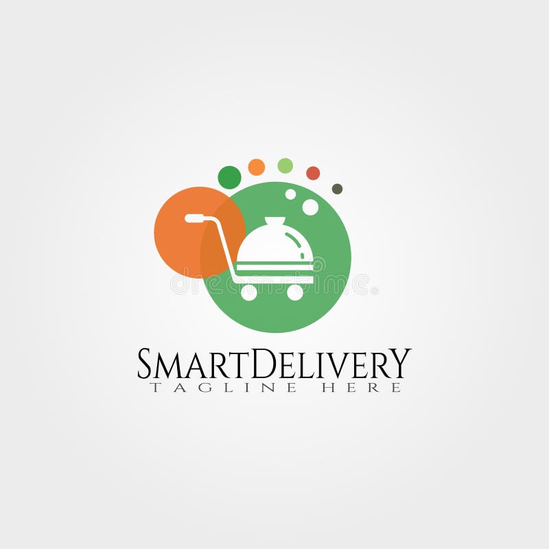 Smart Delivery Vector Logo Design,food Icon Stock Vector - Illustration ...