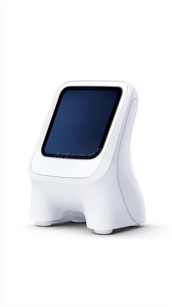 Smart Device with Clean Lines Sits on Solid White Background ...