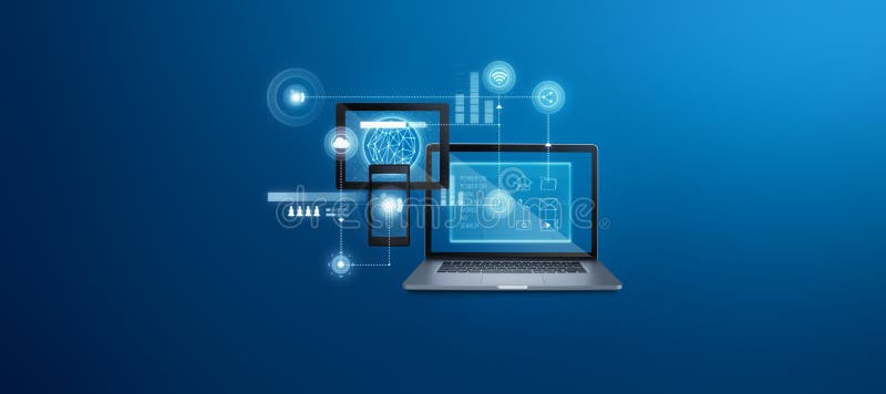 Smart Device Easy and Speedy Connection Concept Stock Illustration ...