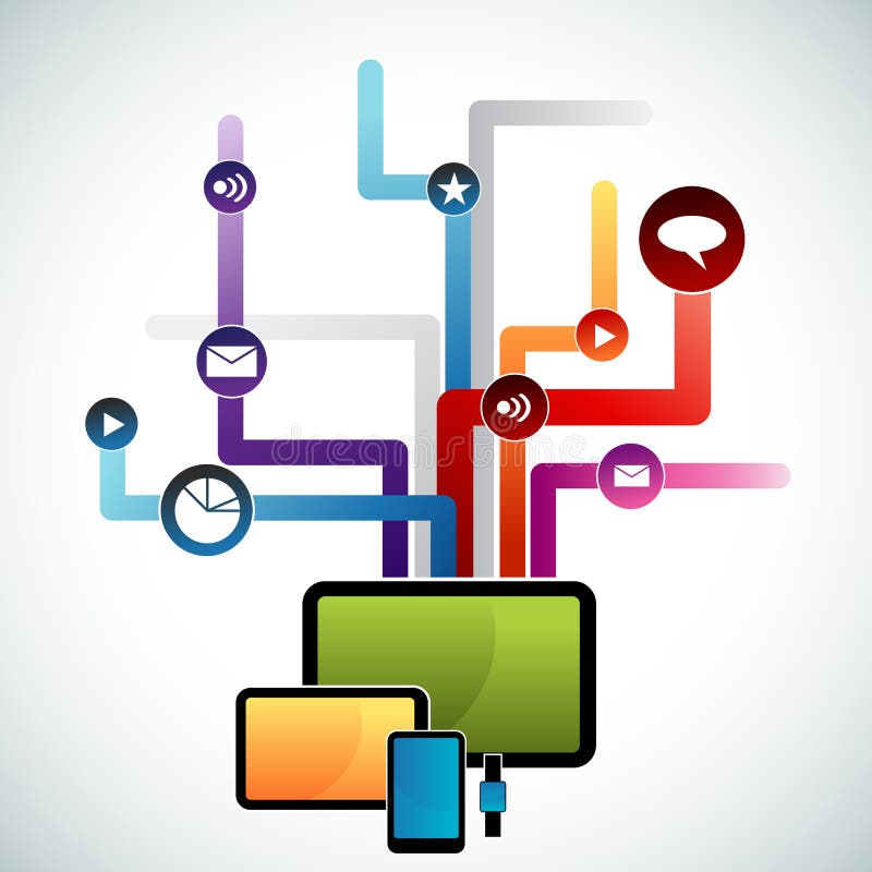 Smart Device Network stock vector. Illustration of networking - 48908031