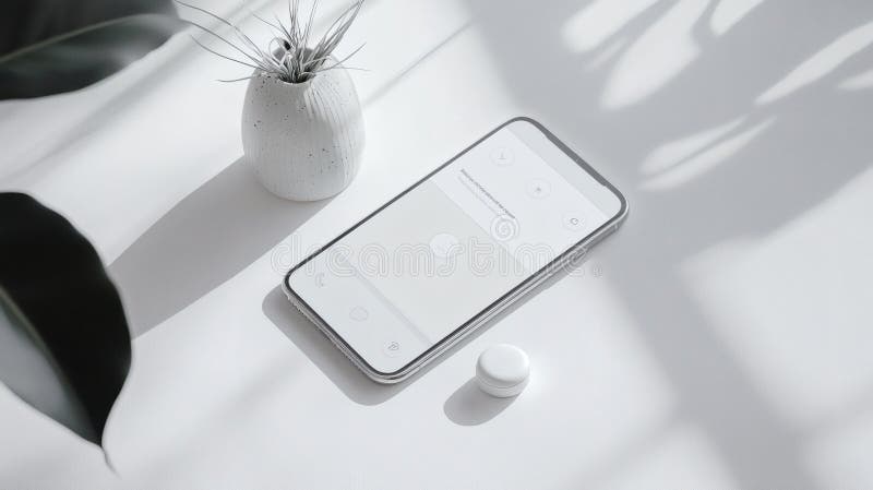 Smart Device Setup Guide Simple Minimalist Smartphone App Stock ...