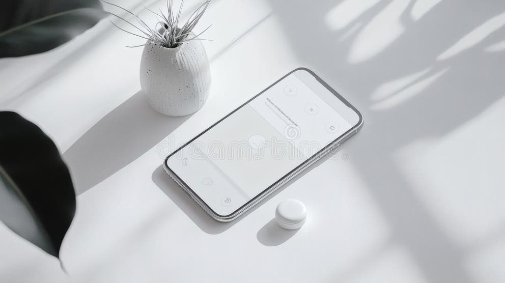 Smart Device Setup Guide Simple Minimalist Smartphone App Stock ...