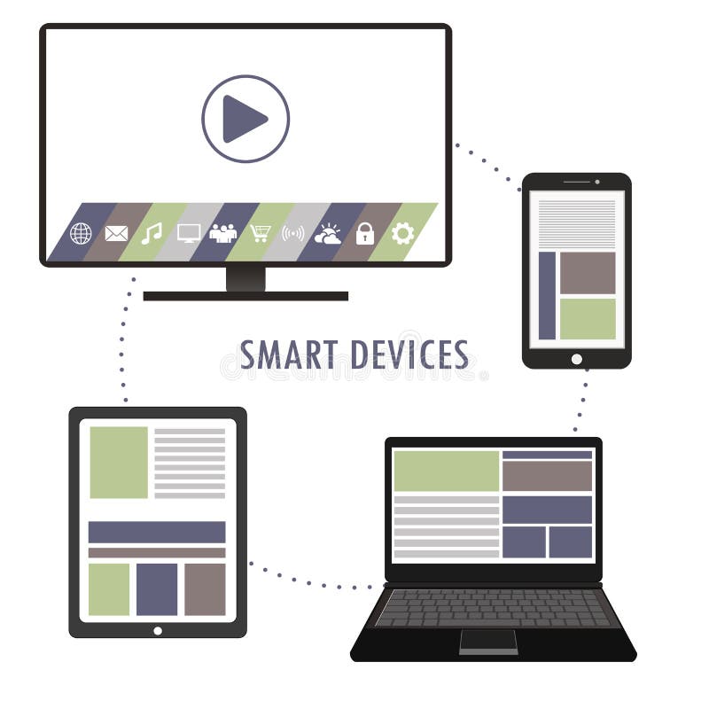 Mobile Phone and Tablet PC Vector Illustration. Stock Vector ...