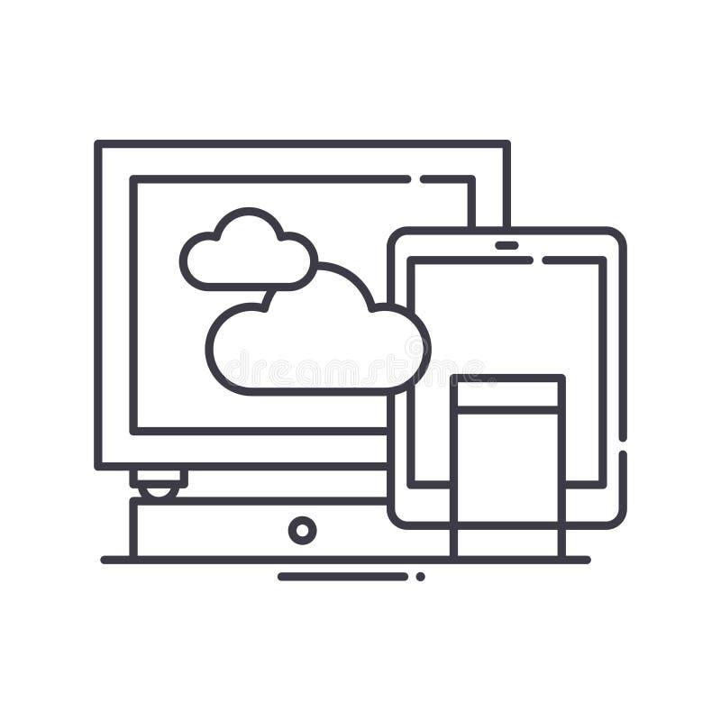 Smart Devices Icon, Linear Isolated Illustration, Thin Line Vector, Web ...