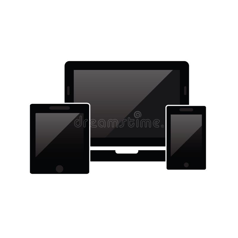 Smart Devices Icon. Phone Icon, Tablet, Laptop Icon, Computer Screen ...