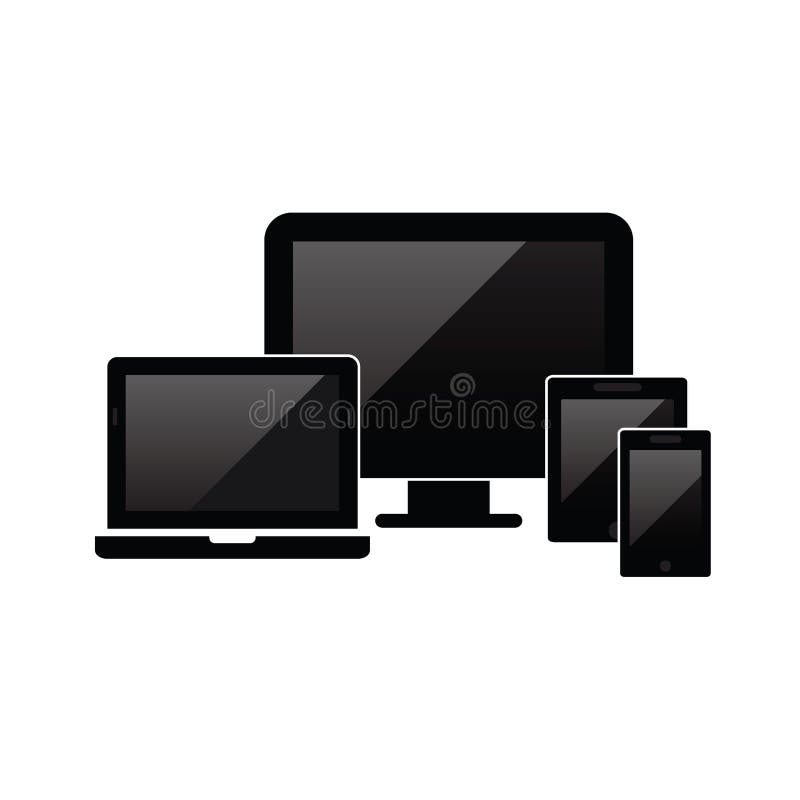 Smart Devices Icon. Phone Icon, Tablet, Laptop Icon, Computer Screen ...
