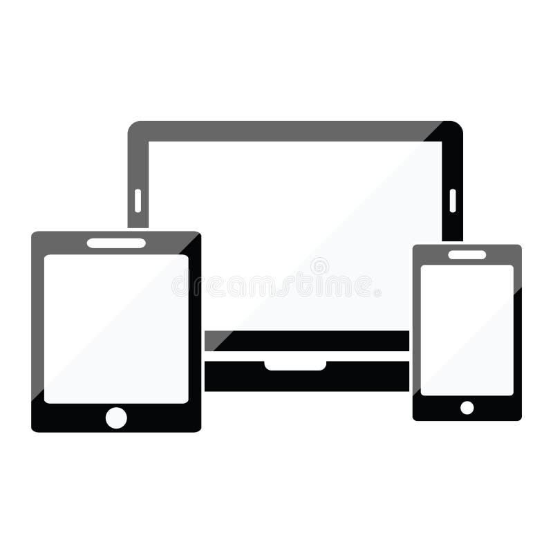 Smart Devices Icon. Phone Icon, Tablet, Laptop Icon, Computer Screen ...