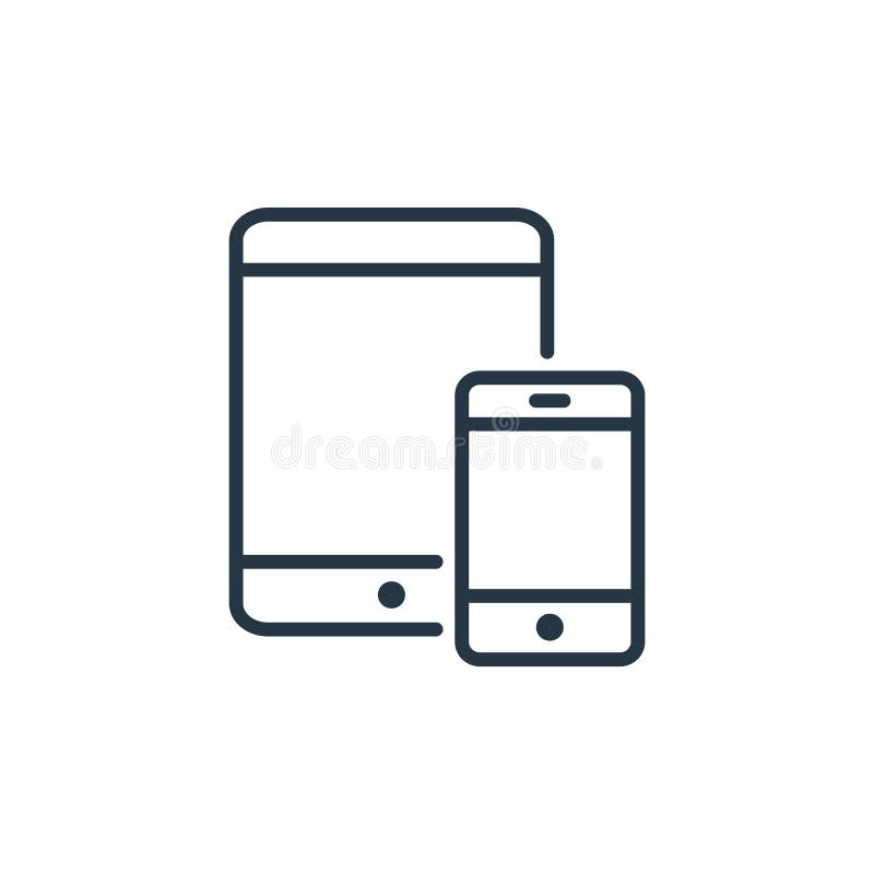 Smart Devices Icon Vector from Smart Devices Concept. Thin Line ...