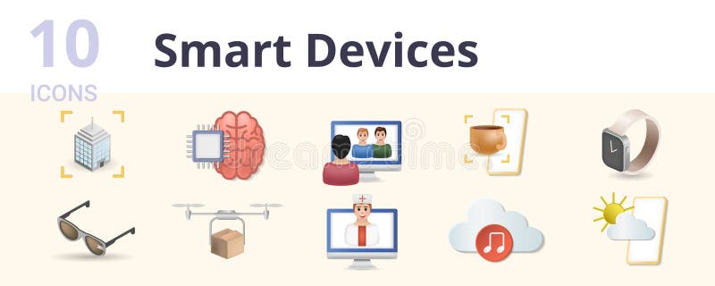 Smart Devices Set. Creative Icons: Smart City, Artificial Intelligence ...