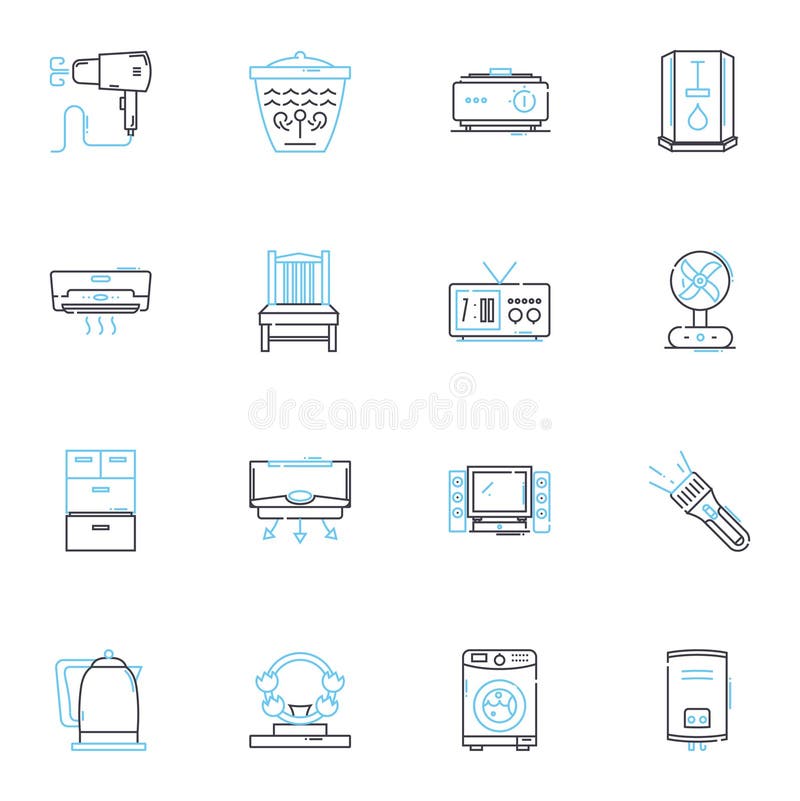 Smart Devices Linear Icons Set. Innovation, Efficiency, Connectedness ...