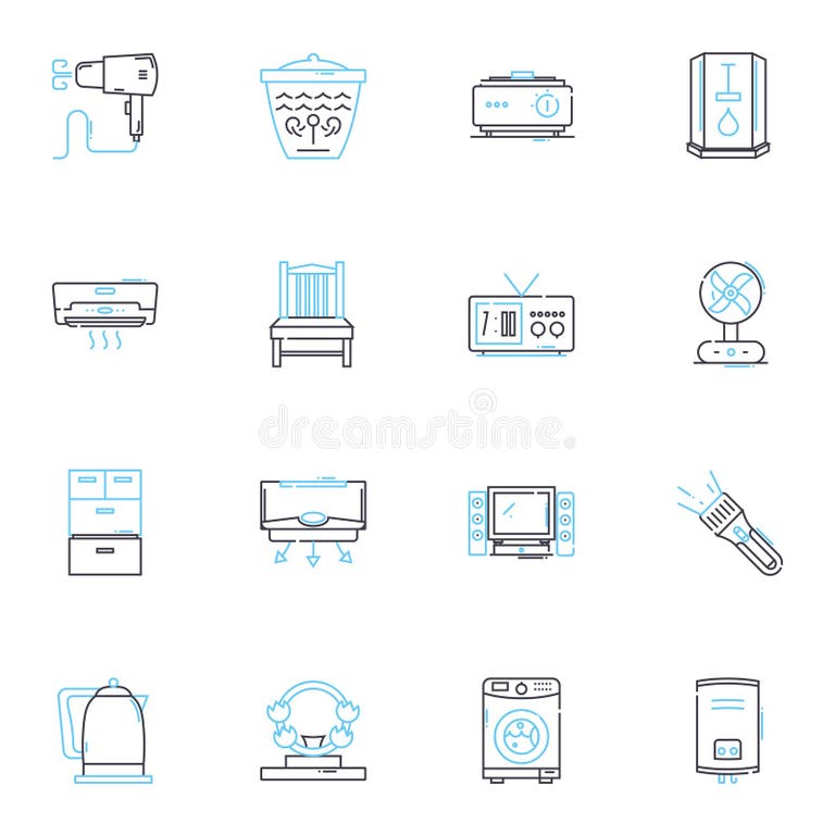 Smart Devices Linear Icons Set. Innovation, Efficiency, Connectedness ...