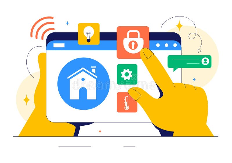 Smart Devices Vector Illustration Featuring Internet Technology Devices ...