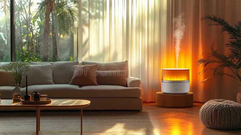 Smart Diffuser Creates a Calming Atmosphere in a Stylish Living Room ...
