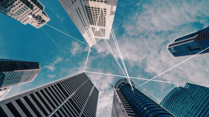 Digital City Concept. Artificial Intelligence Technology in Smart City ...
