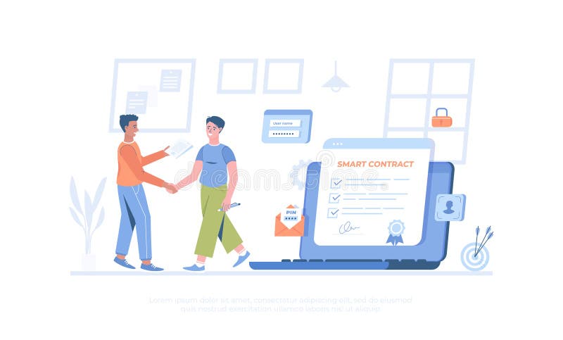 Smart Digital Contract, Electronic Document Signing. Online Deal ...