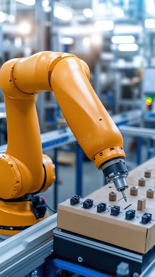 In a Smart Digital Factory, a Robotic Arm Skillfully Crafts Advanced ...