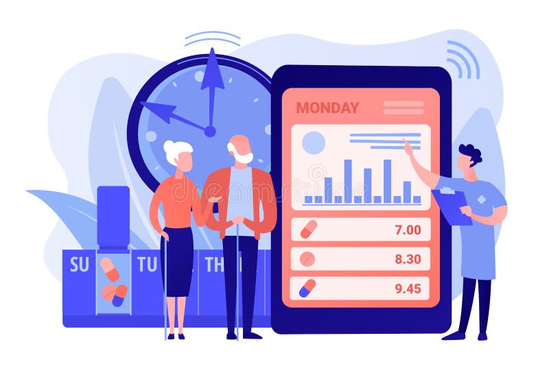 Smart Pill Boxes Concept Vector Illustration Stock Vector ...