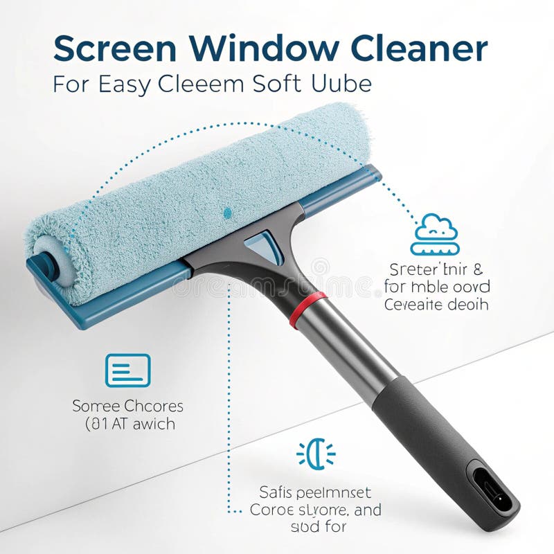 Digital Screen Window Cleaner for Easy Use Stock Illustration ...