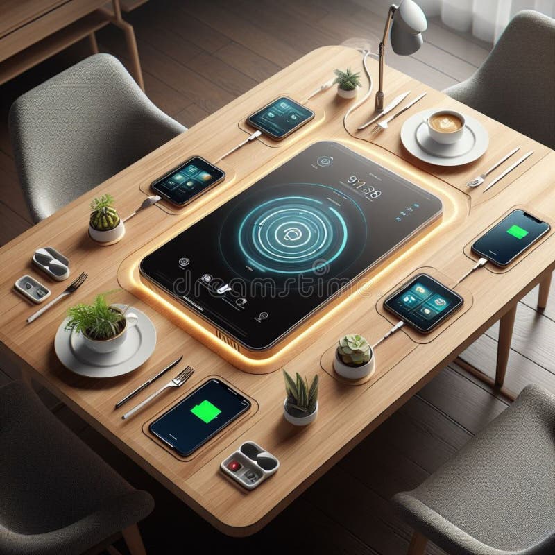 A Smart Dining Table with Integrated Wireless Charging Stations for ...