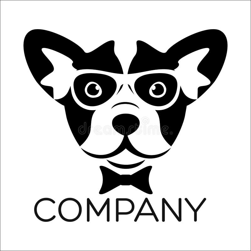 Smart Dog Logo. Vector Illustration. Stock Vector - Illustration of ...