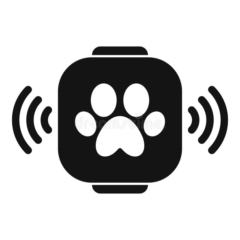 Smart Dog Tracker Sending Location Signal Stock Illustration ...