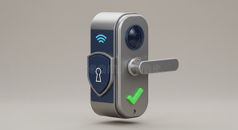 Smart Door Lock with Camera and Wifi for Home Security Stock ...