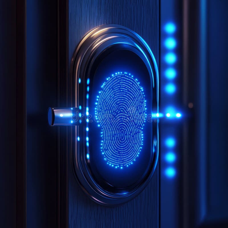 Biometric Smart Door Lock with Glowing Fingerprint Authentication ...