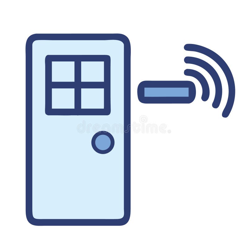 Smart Door Lock with Wi Fi Connectivity Stock Vector - Illustration of ...