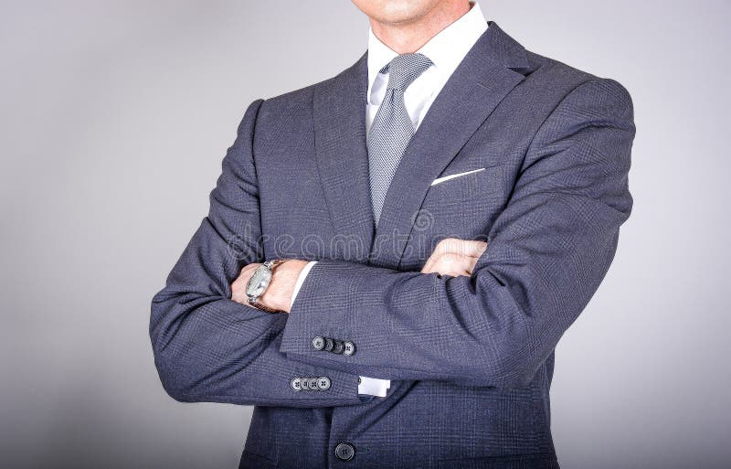 Smart dressed man in suit stock photo. Image of contact - 55962552