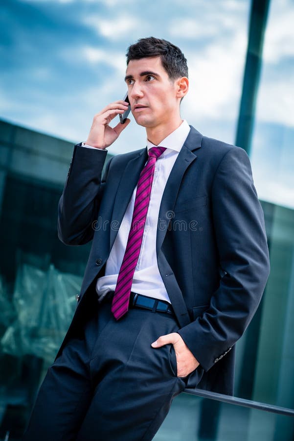Smart Dressed Man Standing in the Mirror Stock Photo - Image of fashion ...
