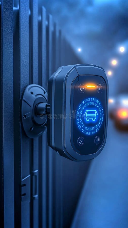 Smart Driveway Camera Attached To Black Metal for Advanced Home ...