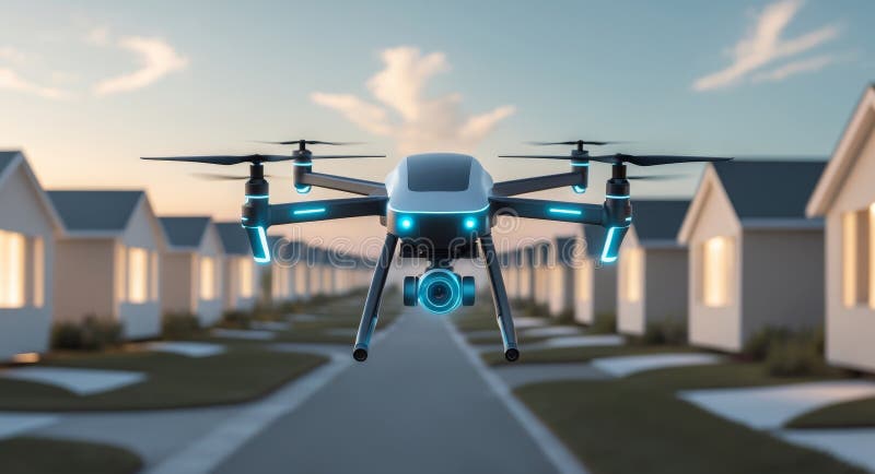 Smart Drone Conducting Patrol in Residential Area during Evening Hours ...
