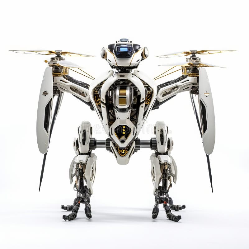 Exquisite Craftsmanship: Robot Drone Idol Singer in Dark White and ...