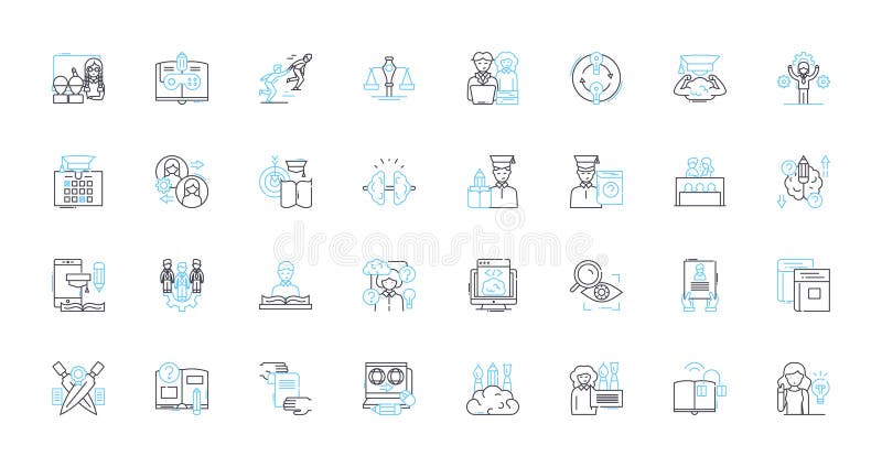 Smart Education Linear Icons Set. Gamification, Innovation ...