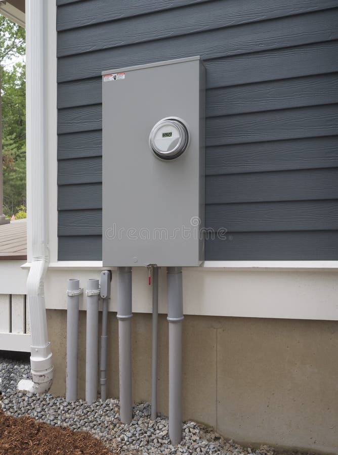 Smart Electric Utility Meter and Panel Stock Image - Image of current ...