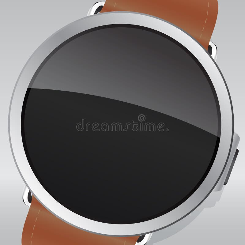 Smart Electronic Intelligence Watch.Vector Illustration. Stock ...