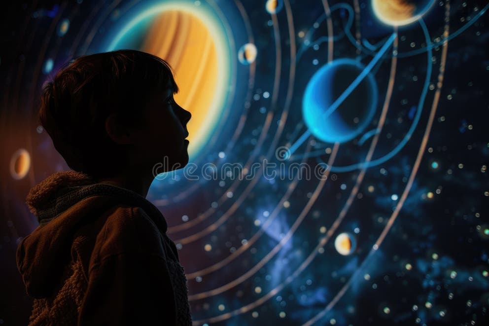 Elementary Student Learning about Star and Planet at Astronomy Lesson ...