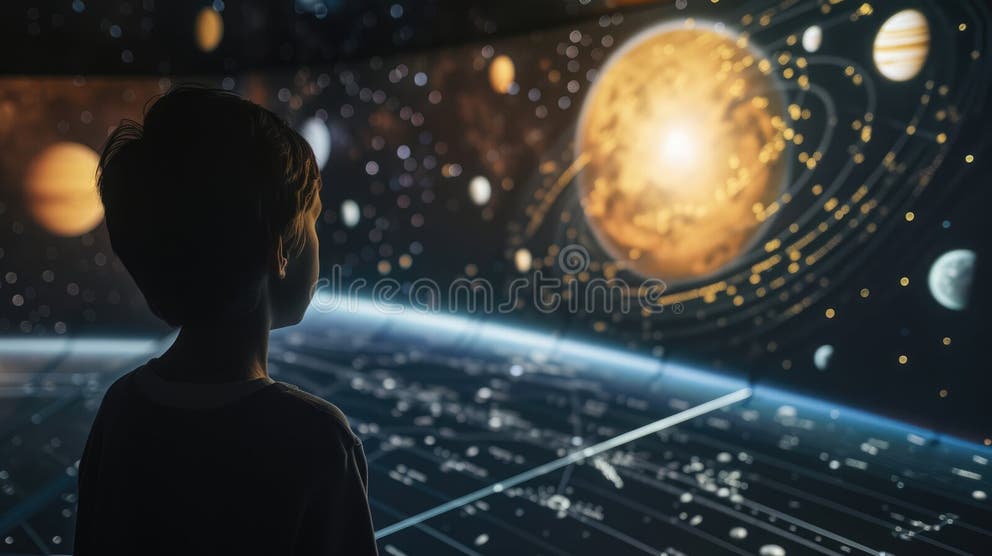 Elementary Student Learning about Star and Planet at Astronomy Lesson ...