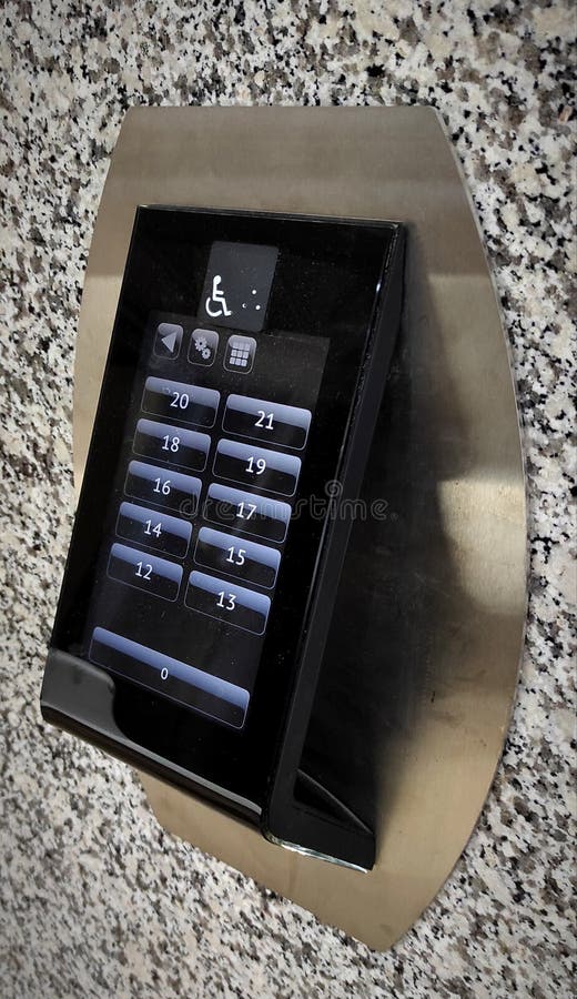 Smart Elevator Touch Screen Stock Image - Image of screen, building ...