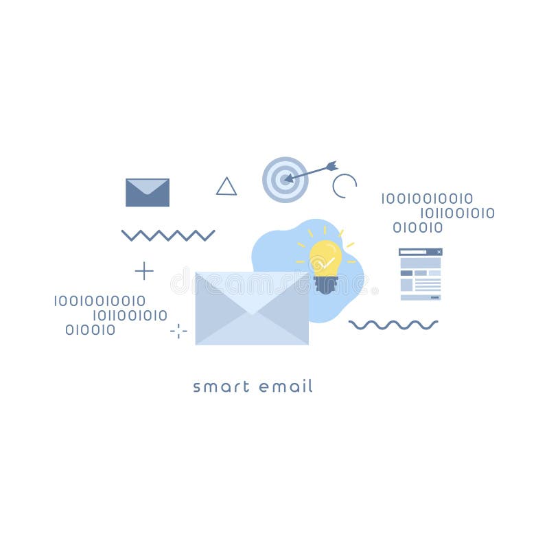 Smart Email Icon Concepts. Vector Illustration Stock Vector ...