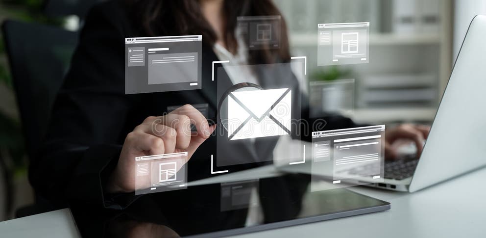 Smart Email System for Professional Productivity Latch Stock Illustration - Illustration of ...