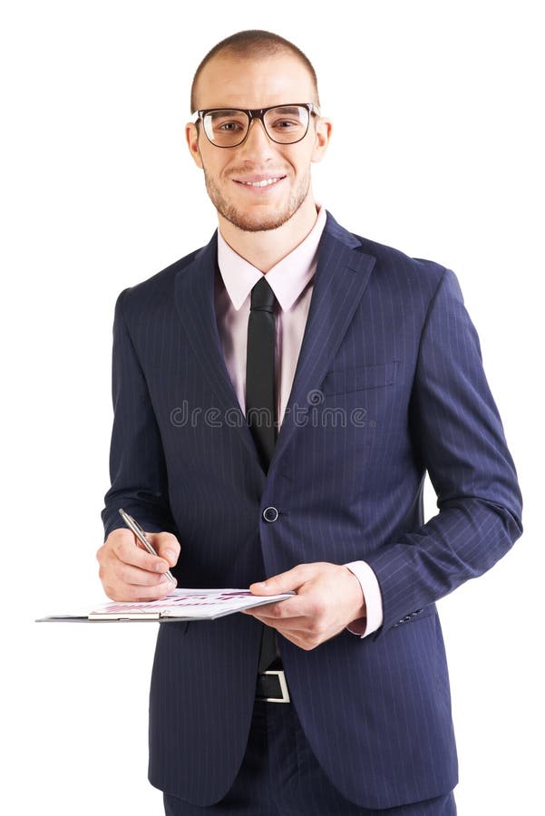 Smart employee stock image. Image of happy, attractive - 34590591