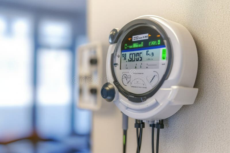 Smart Energy Meter Displays Real-time Usage Data in Modern Home ...