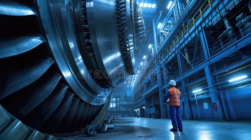 Smart Engineer Checking Machine in Factory while Wearing Safety Helmet ...