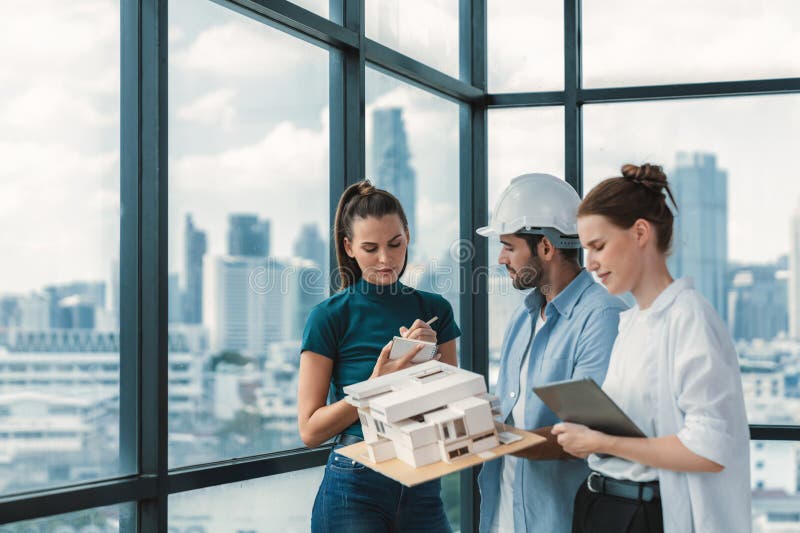 Smart Engineer Looking at Project Plan while Planning Building Material ...